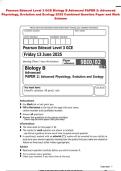 BUNDLE ::: Pearson Edexcel Level 3 GCE Biology Question Paper with Mark ...