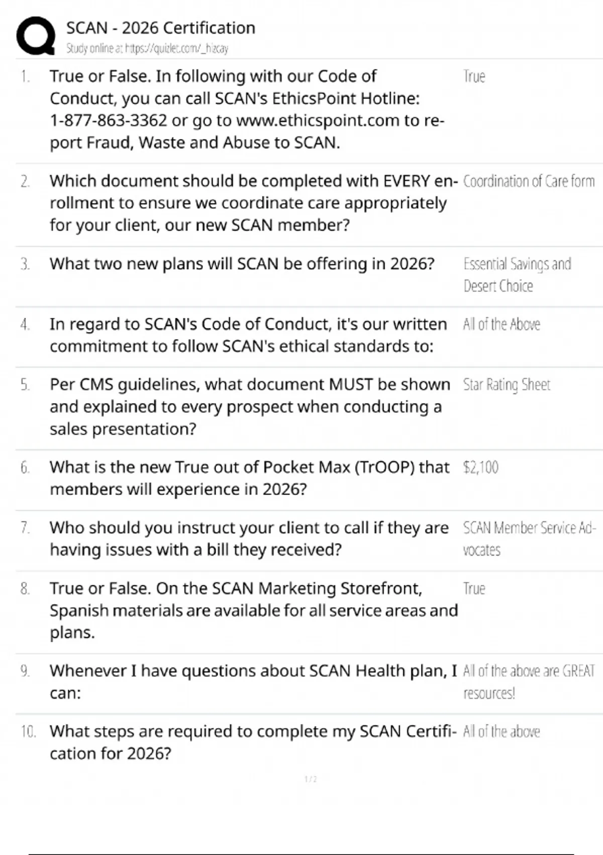 SCAN 2026 Certification / Study Guide & Practice Exam / Score 100% ...