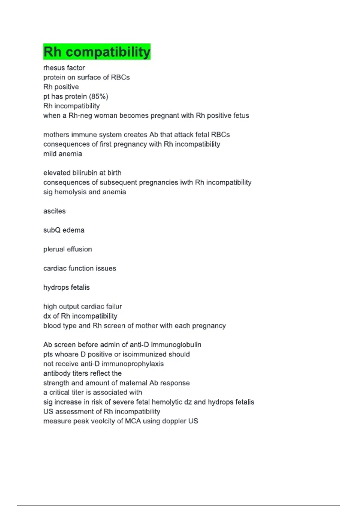 Rh Compatibility 2026/2027 | Maternal-Fetal Nursing Exam Questions ...