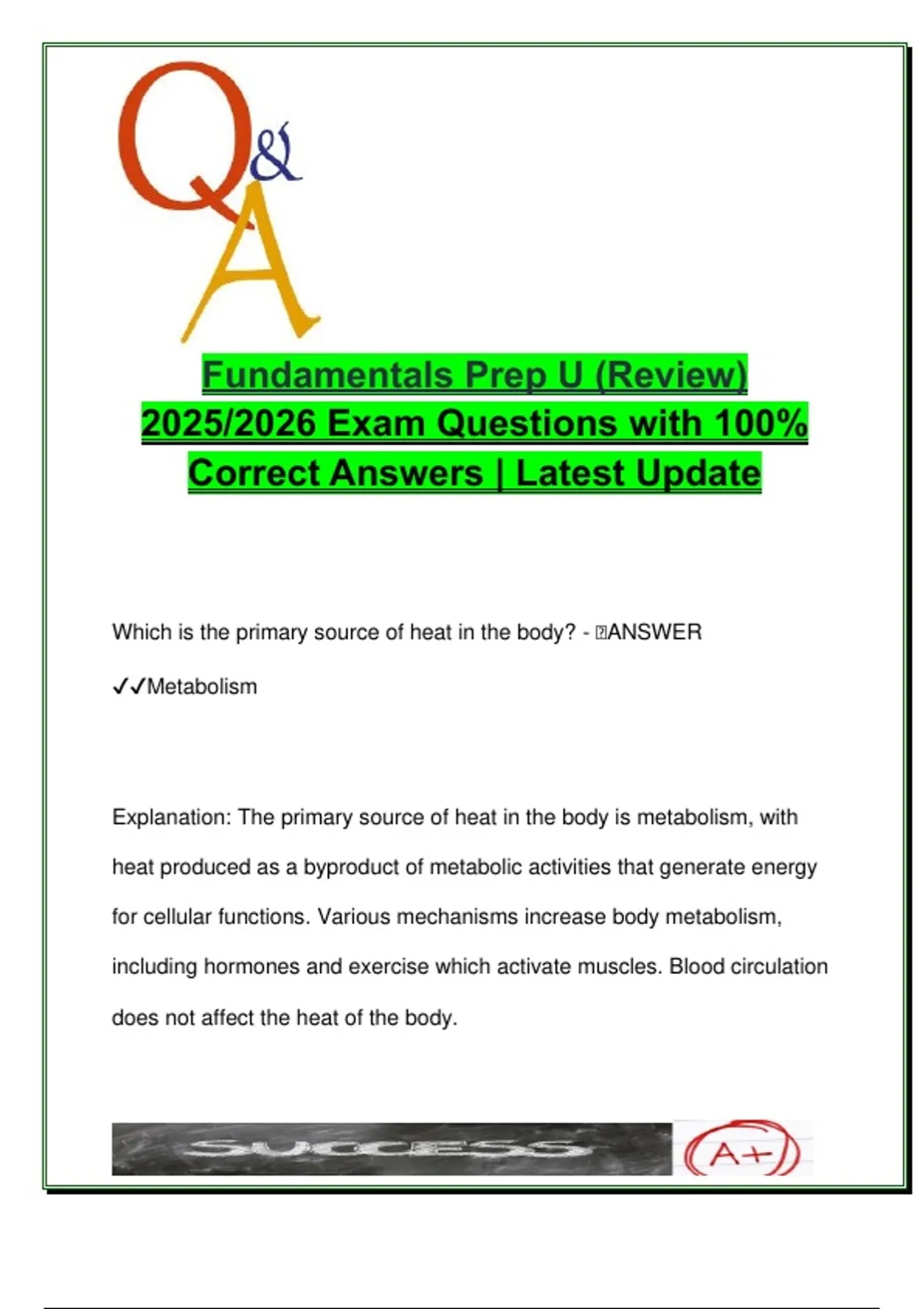 Fundamentals of Nursing – 2025/2026 – 100+ NCLEX Prep Questions – Vital ...