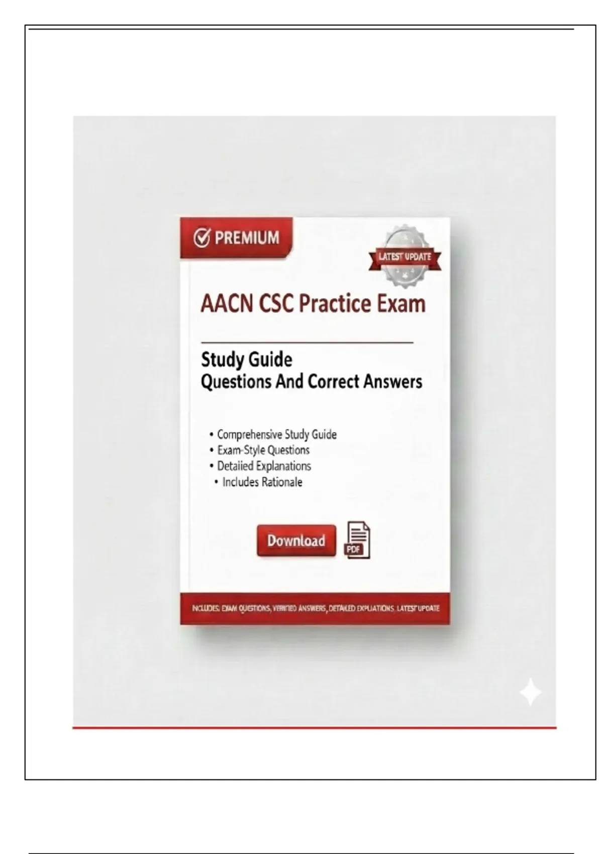 AACN CSC Actual Exam Bundle Questions And Answers Latest Update ...