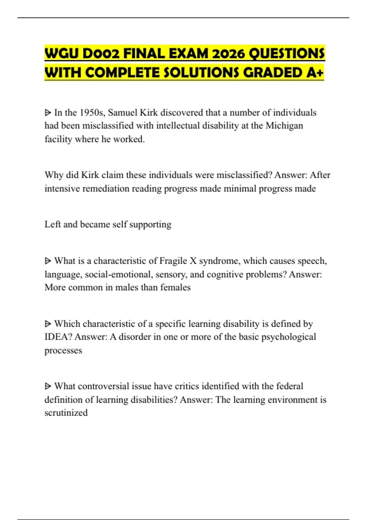 WGU D002 FINAL EXAM 2026 QUESTIONS WITH COMPLETE SOLUTIONS GRADED A+ ...