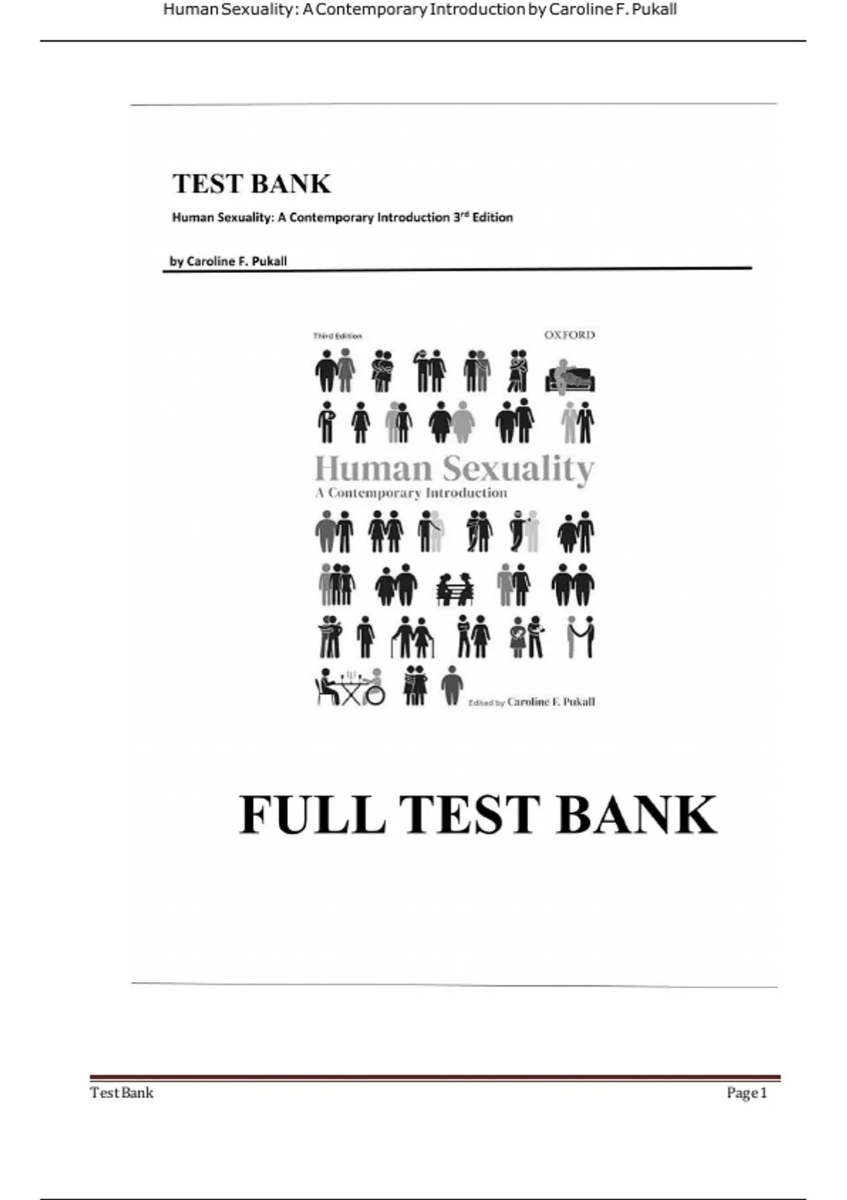 Human Sexuality: A Contemporary Introduction Test Bank | Multiple ...