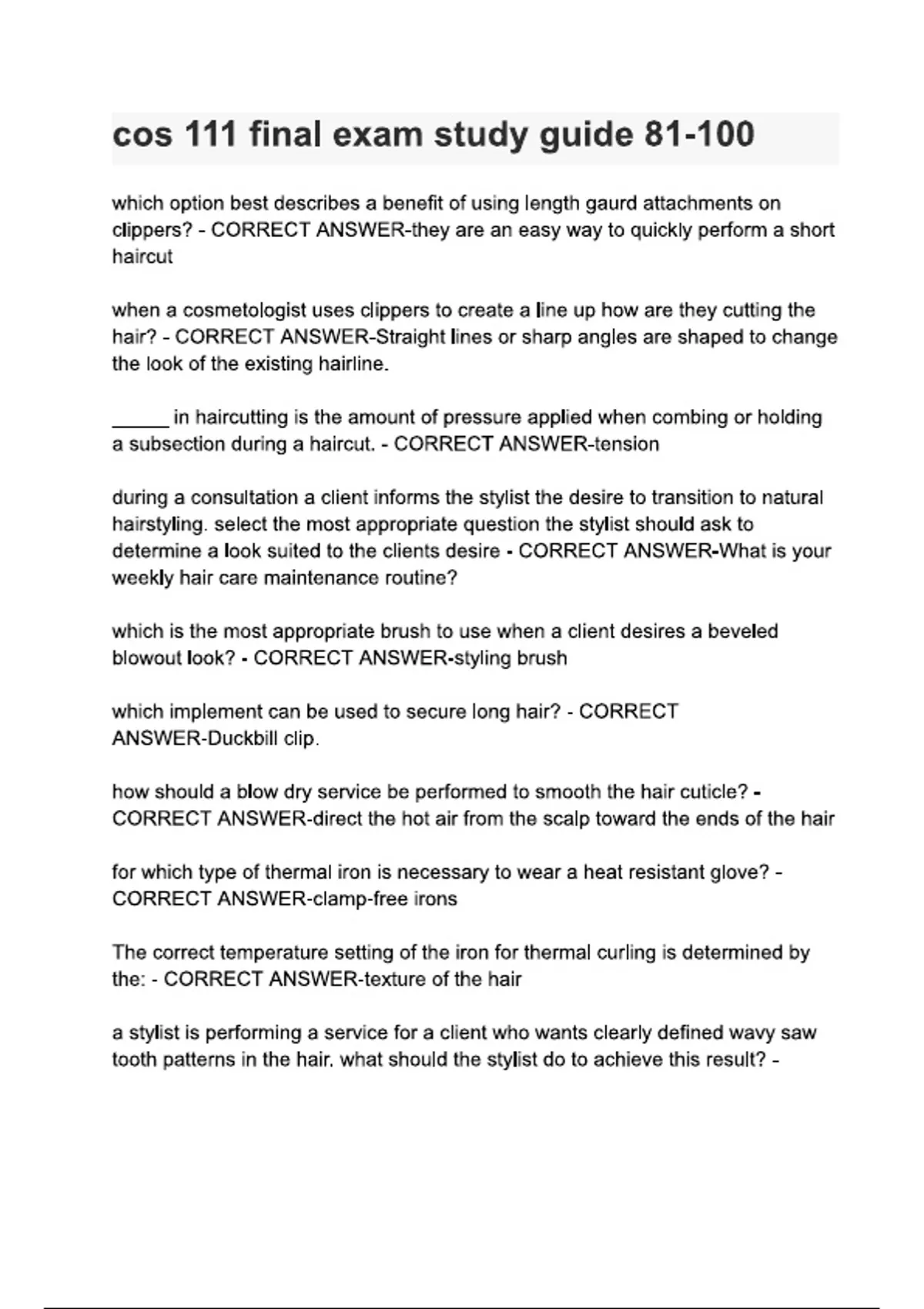 COS 111 Final Exam Study Guide Questions 81–100 Comprehensive Review ...