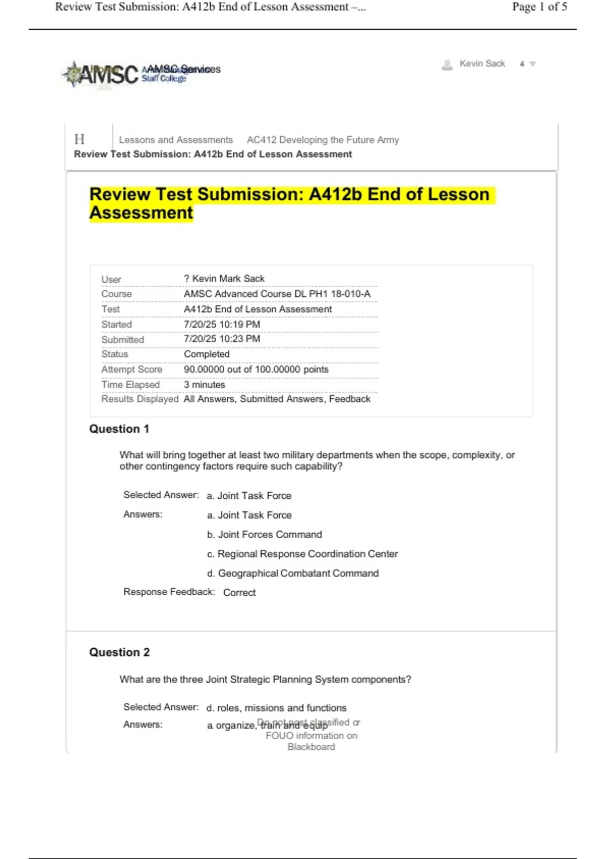 A412b End of Lesson Assessment Review test_ Questions and Answers ...