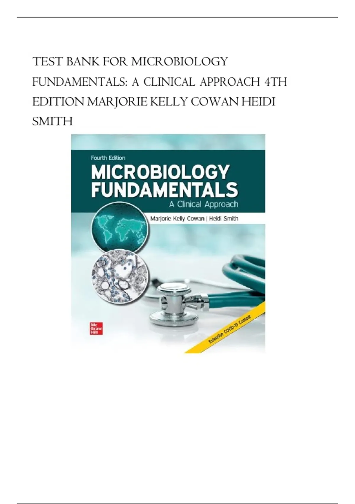 Test Bank For Microbiology Fundamentals: A Clinical Approach 4th ...