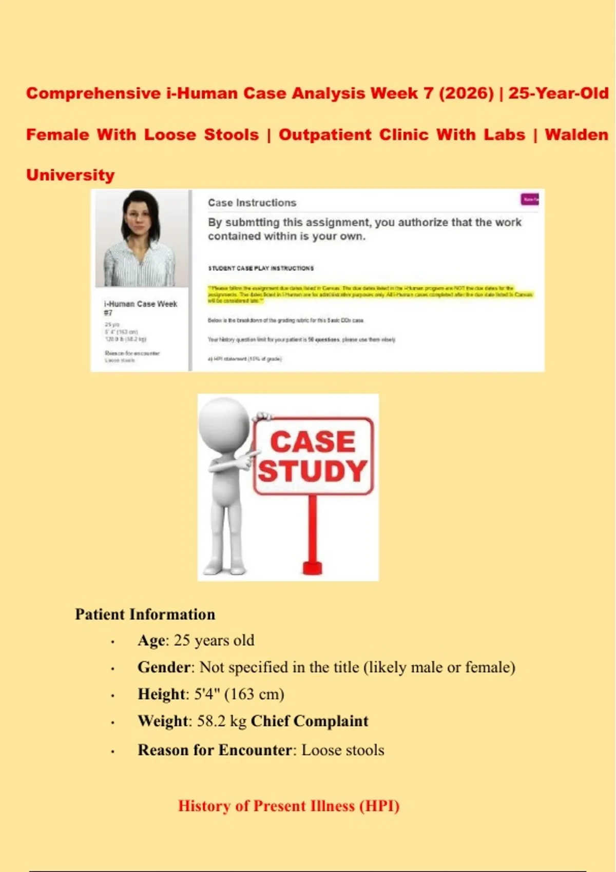 Comprehensive i-Human Case Analysis Week 7 (2026) | 25-Year-Old Female ...