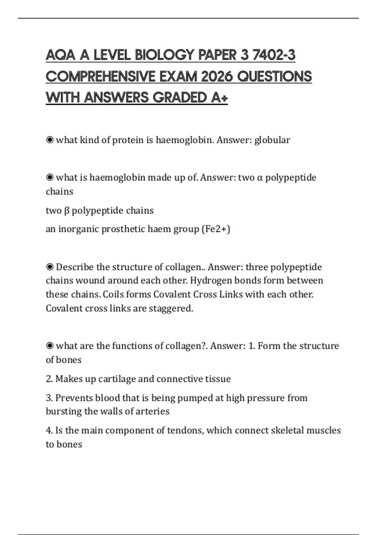 AQA A LEVEL BIOLOGY PAPER 3 7402-3 COMPREHENSIVE EXAM 2026 QUESTIONS ...