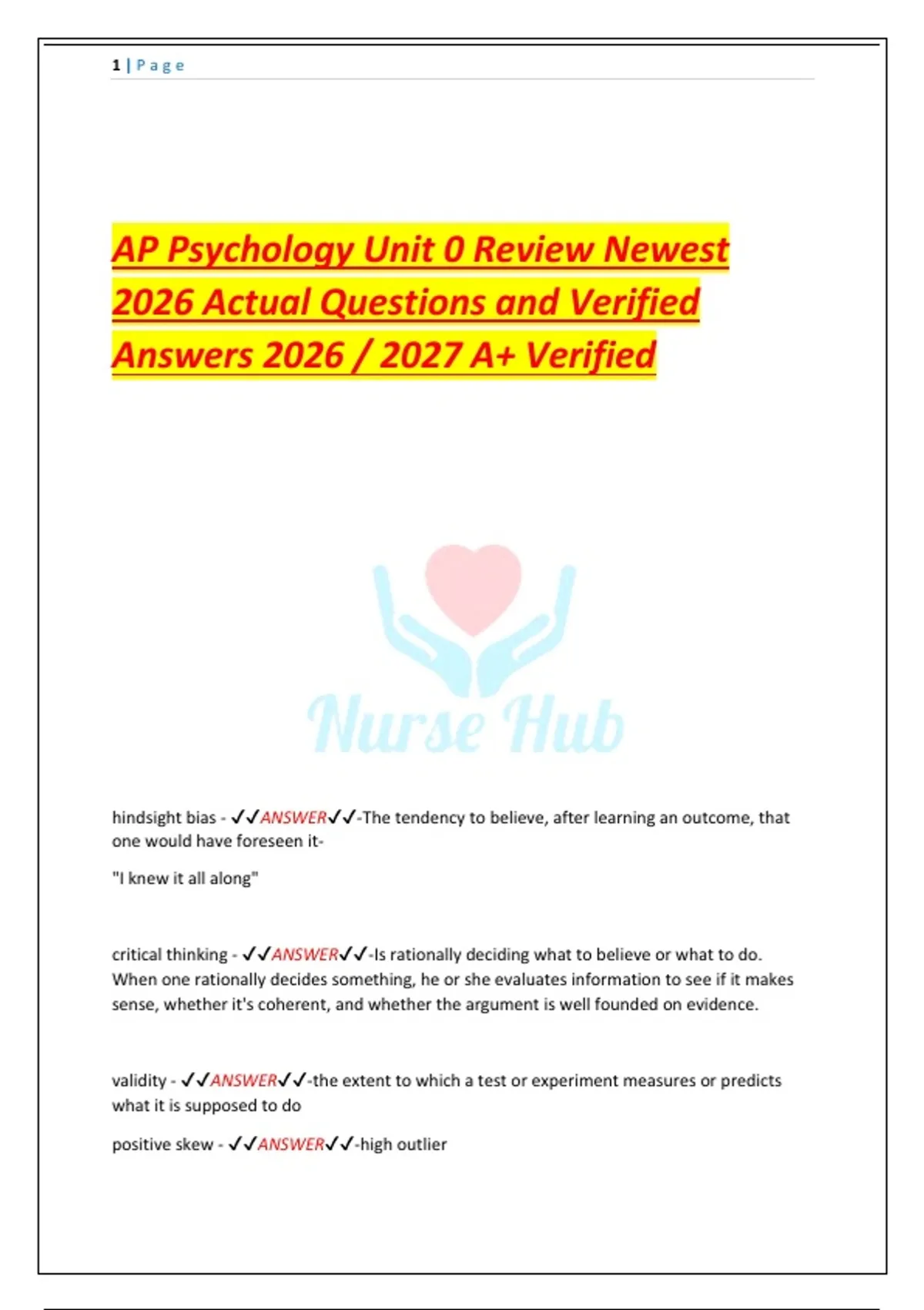 AP Psychology terminology for personality Exam Questions Newest 2026 ...