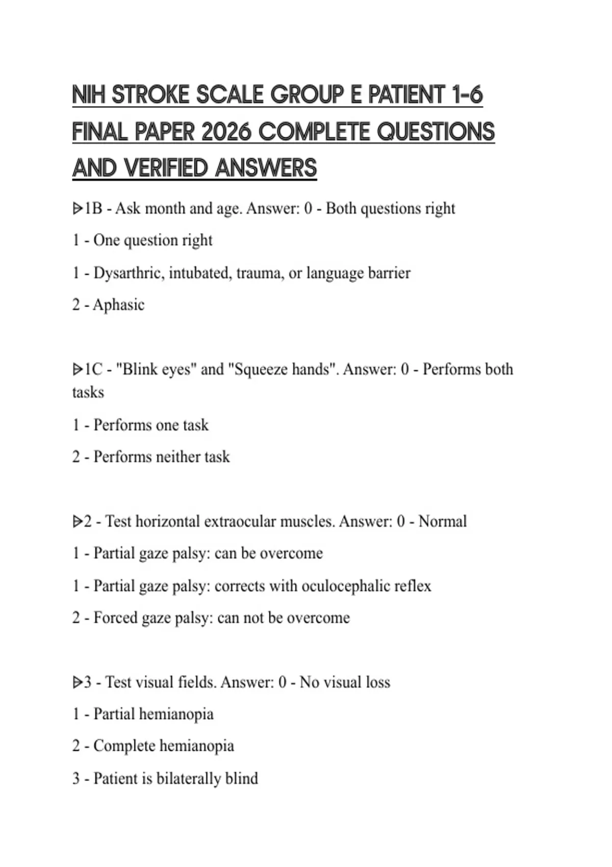 NIH STROKE SCALE GROUP E PATIENT 1–6 FINAL PAPER 2026 COMPLETE ...