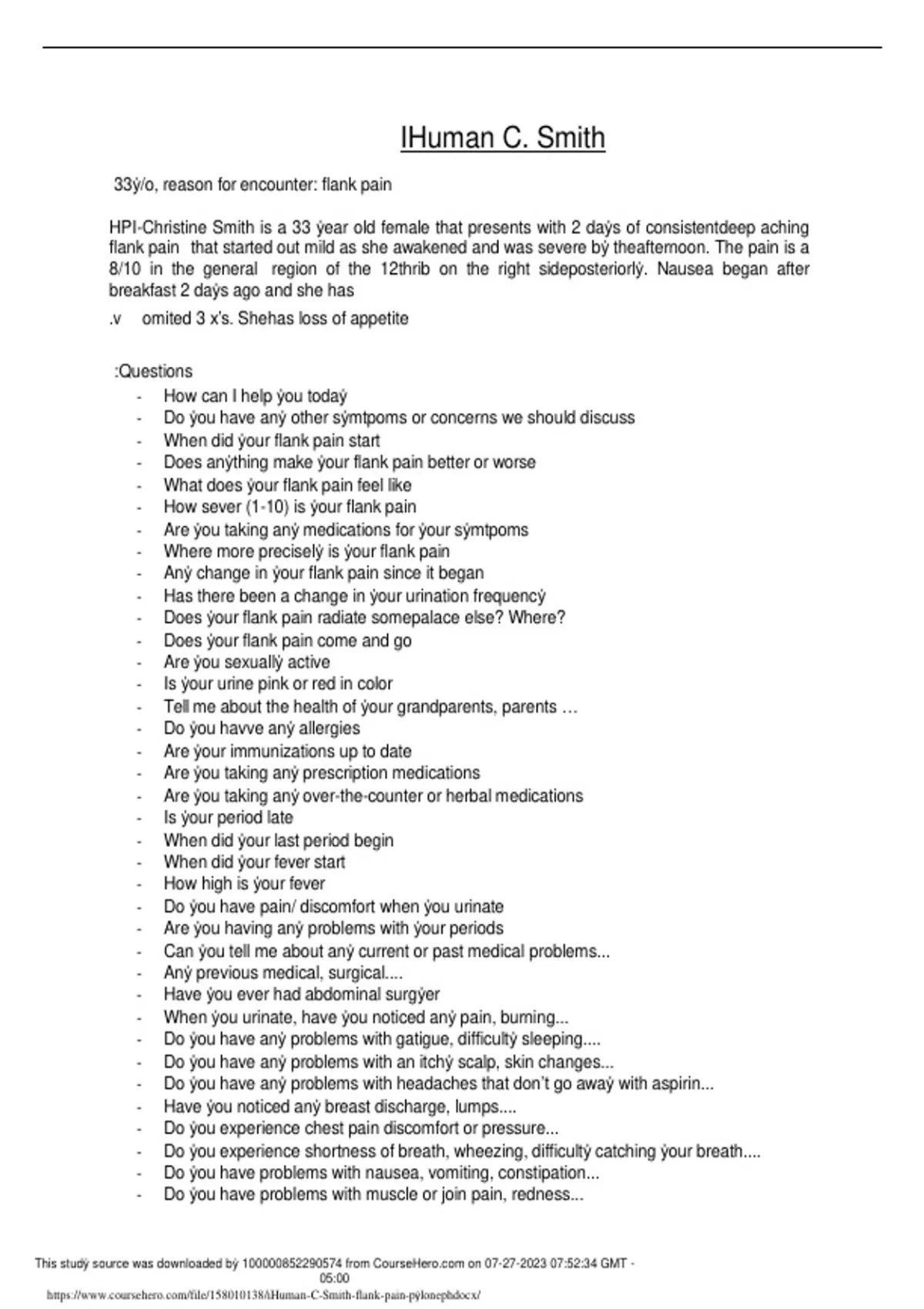 Advanced Clinical Reasoning and Virtual Patient Simulation (iHuman C ...