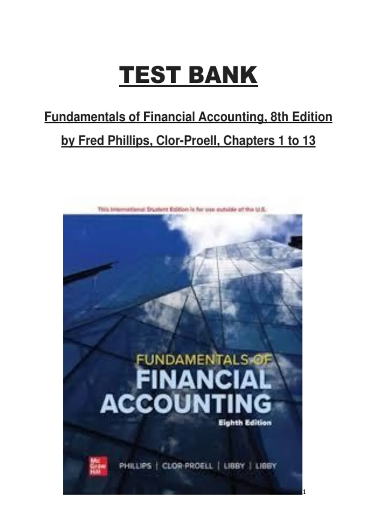 Fundamentals of Financial Accounting (Chapters 1–13), 8th Edition ...