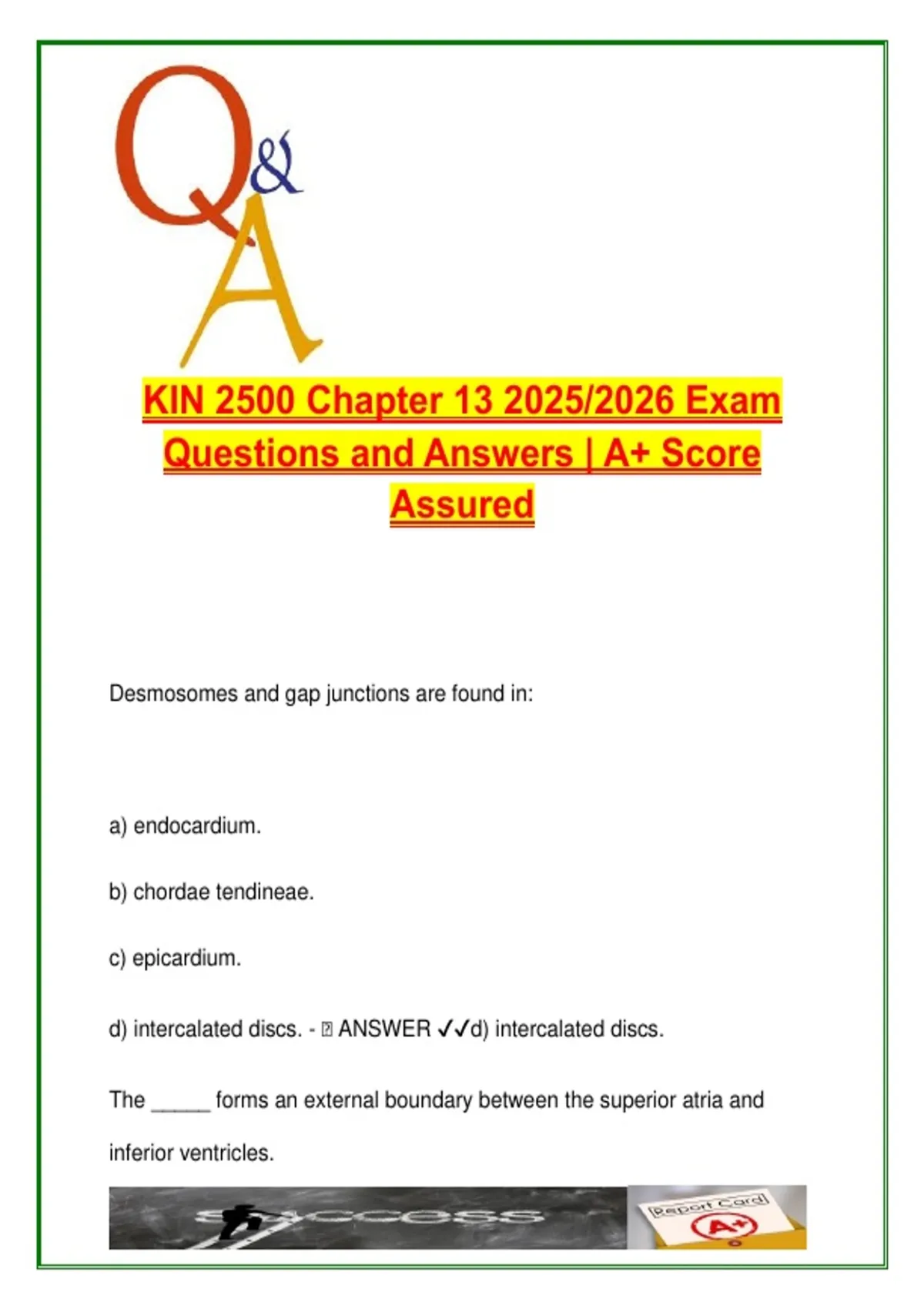 KIN 2500 – Chapter 13 – 40+ Questions on Heart Anatomy, Blood Flow ...