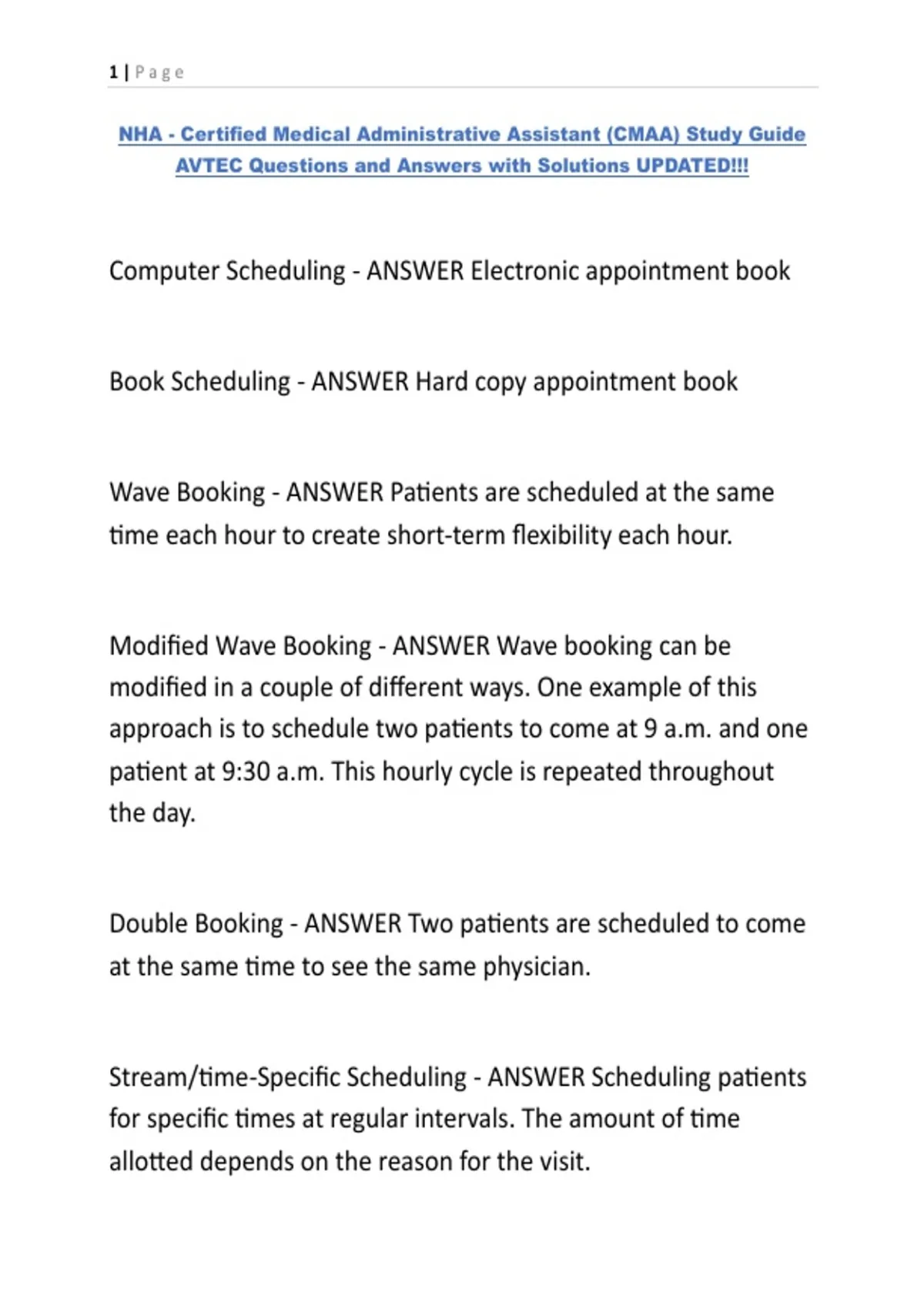 NHA - Certified Medical Administrative Assistant (CMAA) Study Guide ...