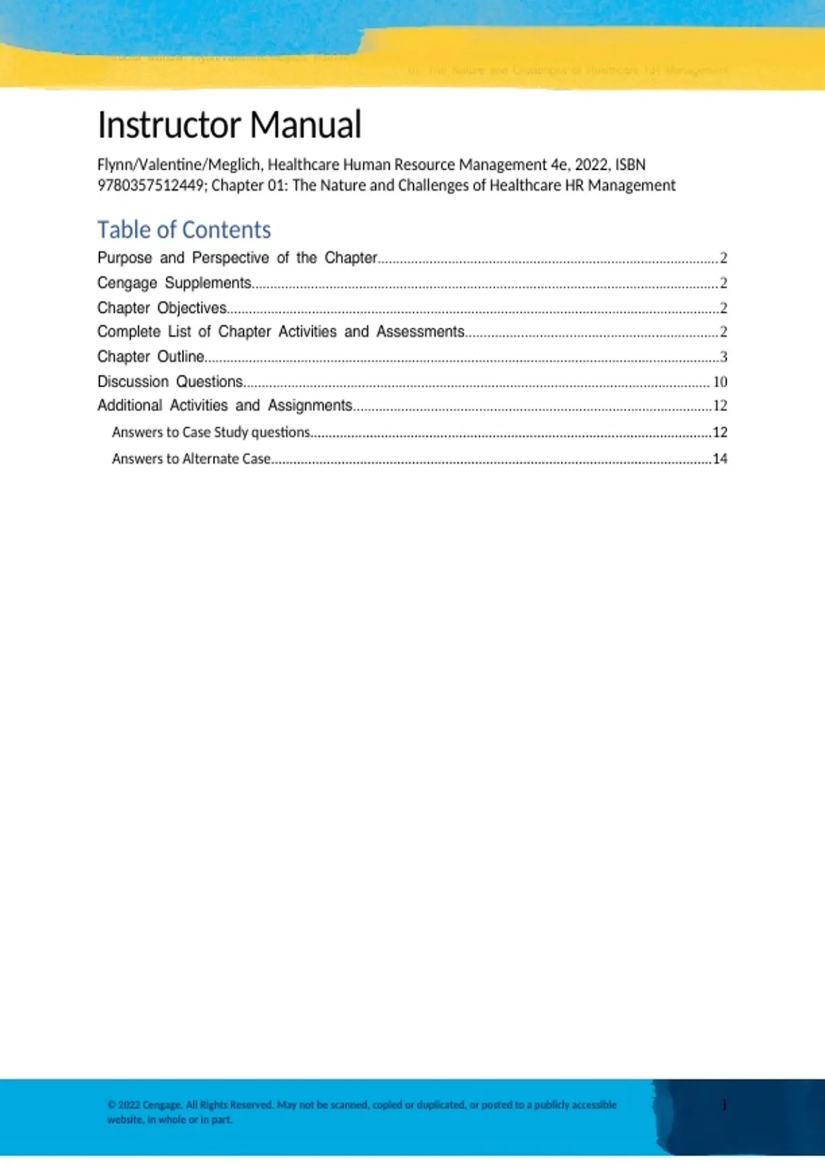 Summary solutions manual, textbook answers: Healthcare Human Resource ...