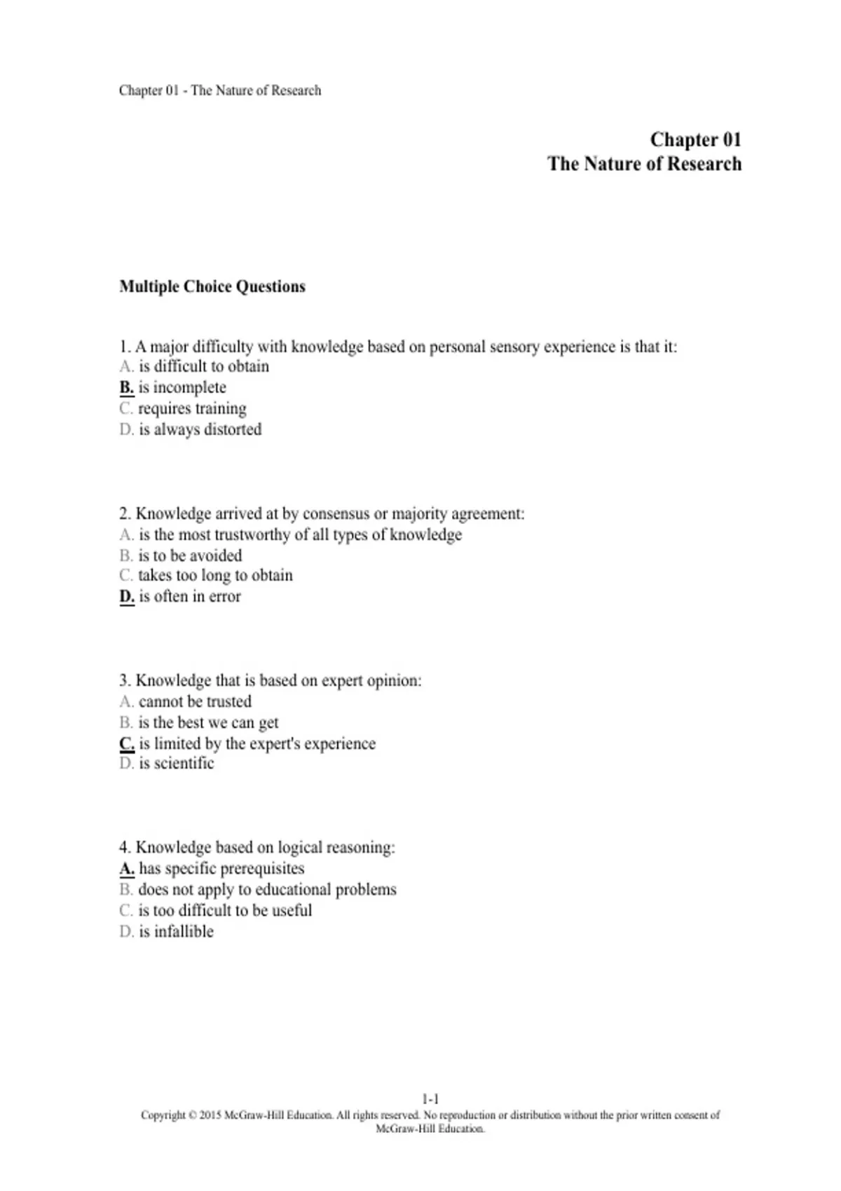 practice test bank questions, final exam : How to Design and Evaluate ...