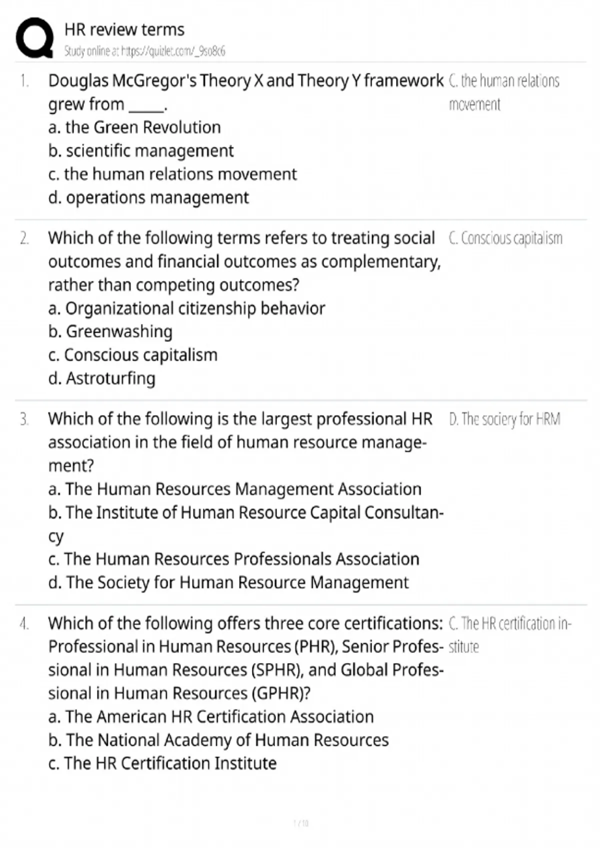 HR Review Terms & Definitions / 2025 Study Guide & Flashcards / PHR ...