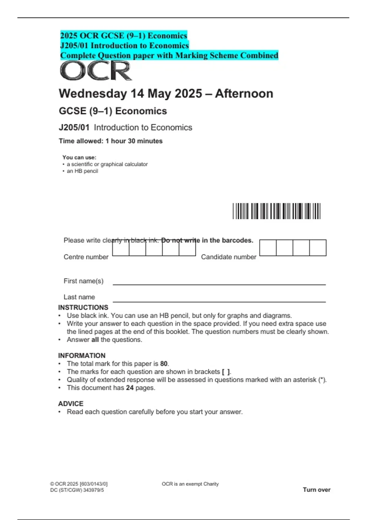 2025 OCR GCSE Biology B – J257/02 Depth in Biology Foundation Tier ...