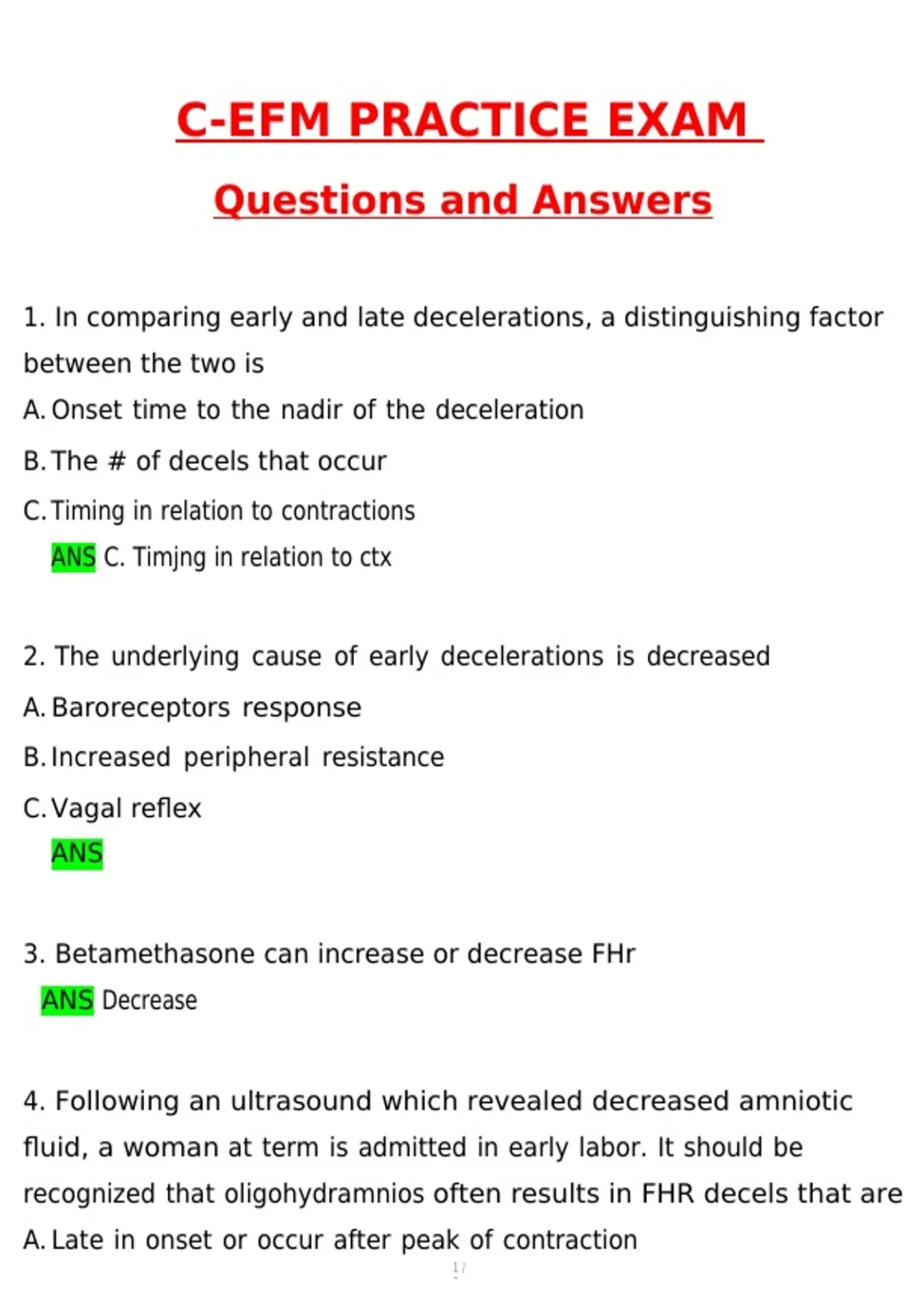 C-EFM Practice Questions Exam 2026 | Questions with 100% Correct ...