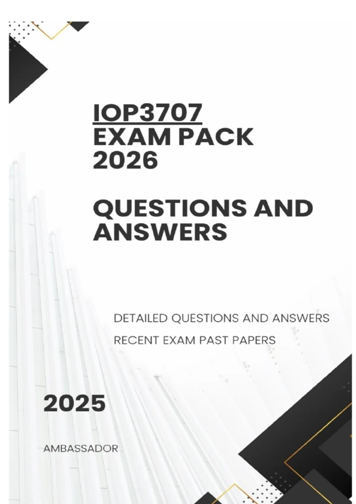 IOP3707 EXAM PACK 2026 - DETAILED QUESTIONS AND ANSWERS - IOP3707 EXAM ...