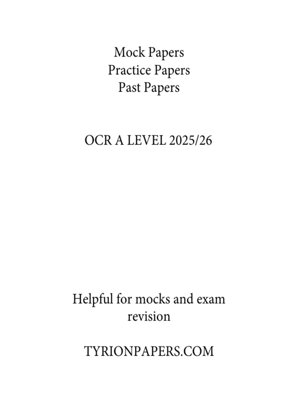 OCR A LEVEL 2025 BUSINESS Paper 3 MS MAY JUNE FOR MOCKS 2026 AND EXAM ...