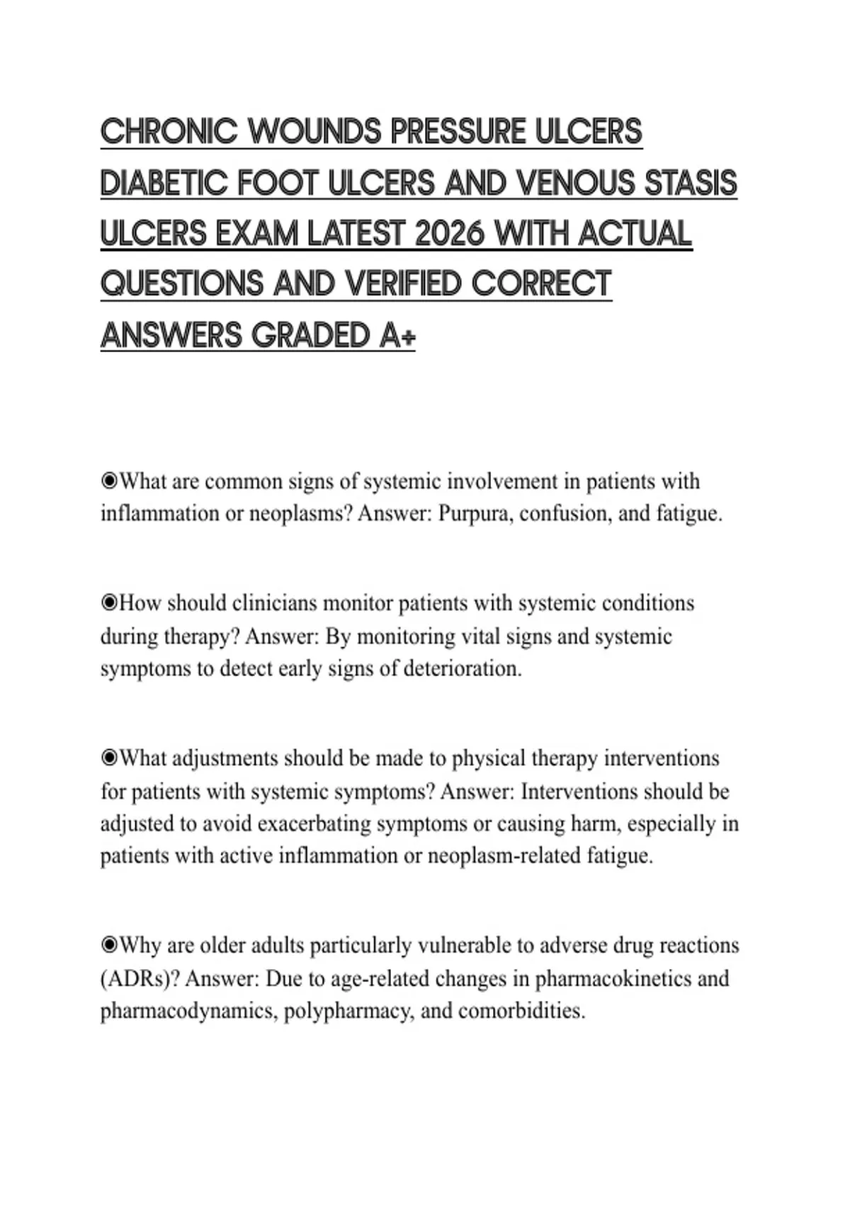 CHRONIC WOUNDS PRESSURE ULCERS DIABETIC FOOT ULCERS AND VENOUS STASIS ...