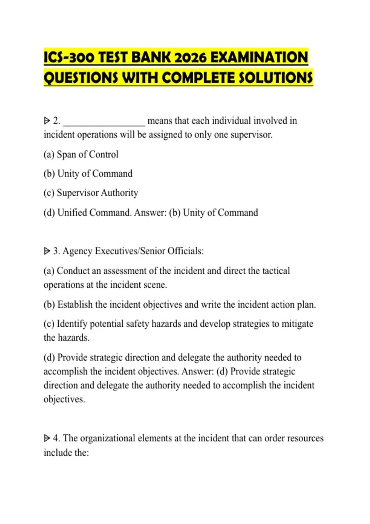 ICS-300 TEST BANK 2026 EXAMINATION QUESTIONS WITH COMPLETE SOLUTIONS ...