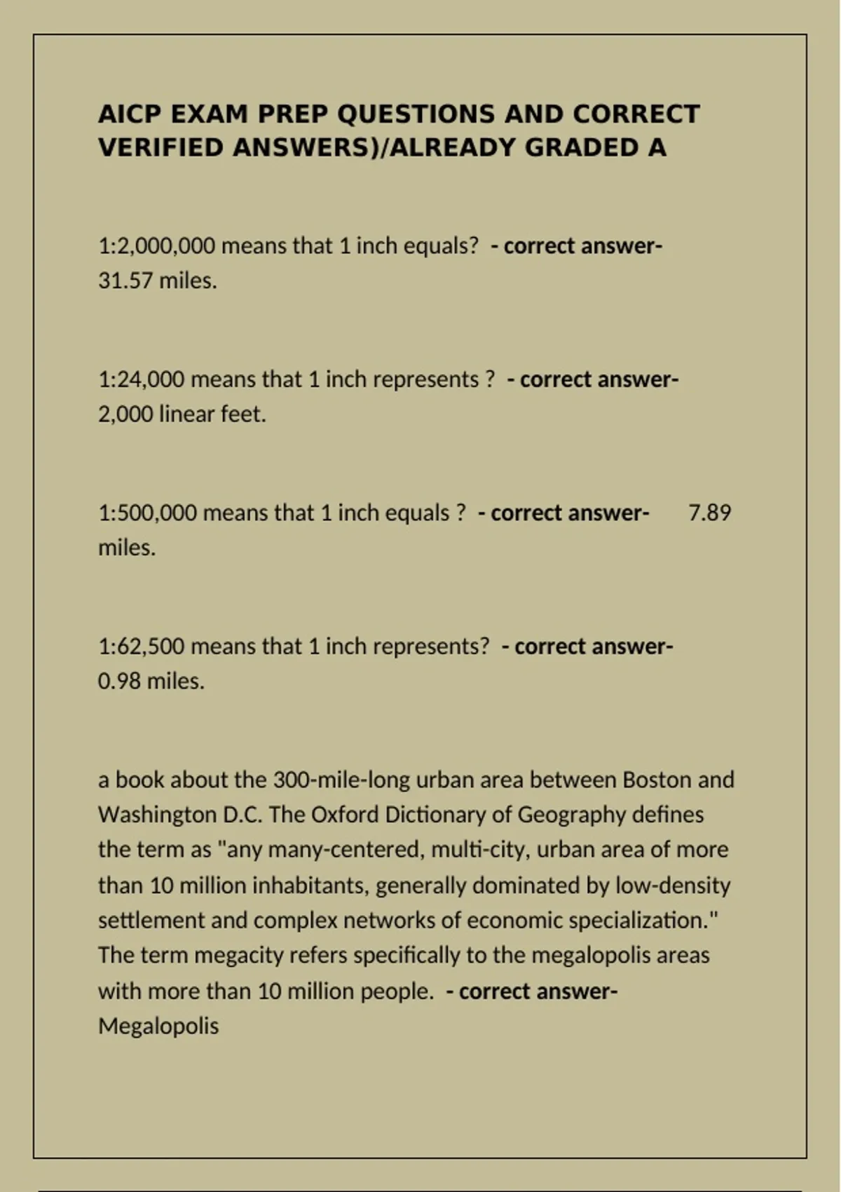 AICP Exam Prep: Urban Planning Theories & Movements Q&A (A+ Grade ...