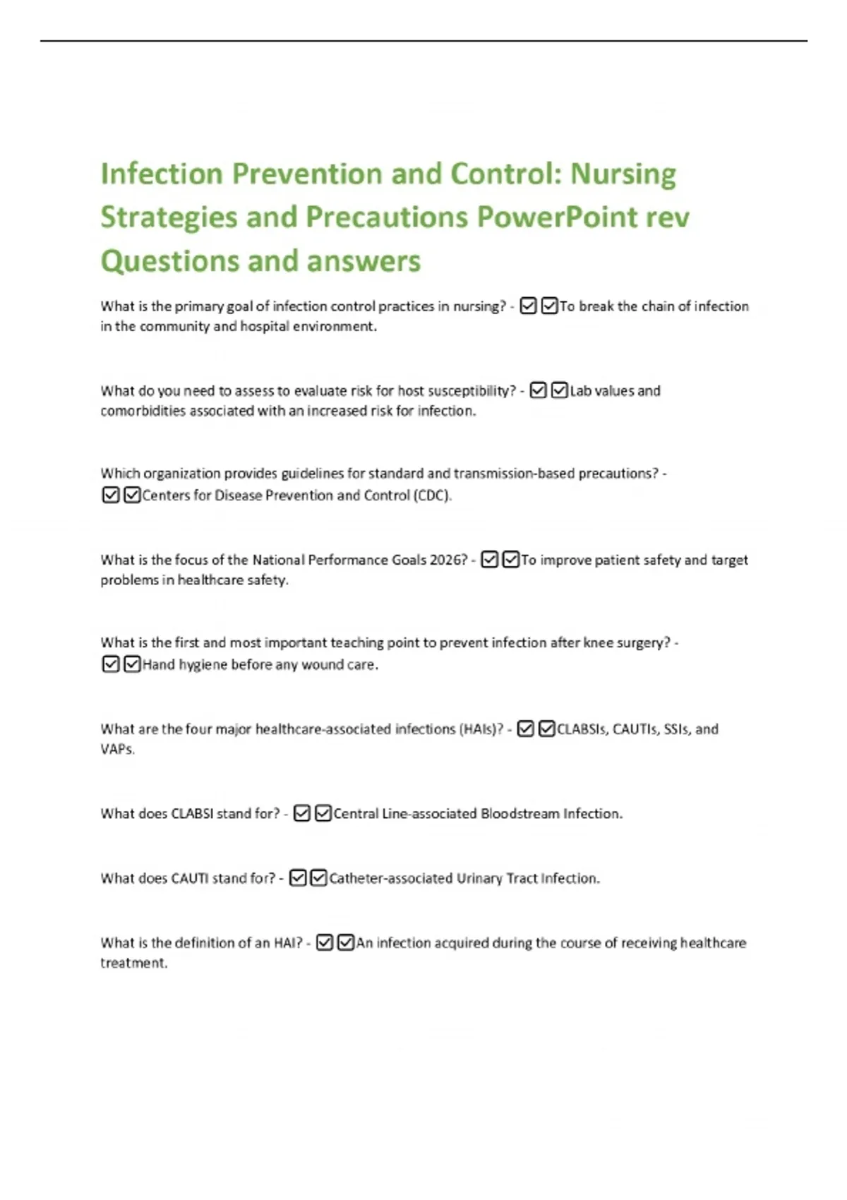 Infection Prevention and Control: Nursing Strategies and Precautions ...