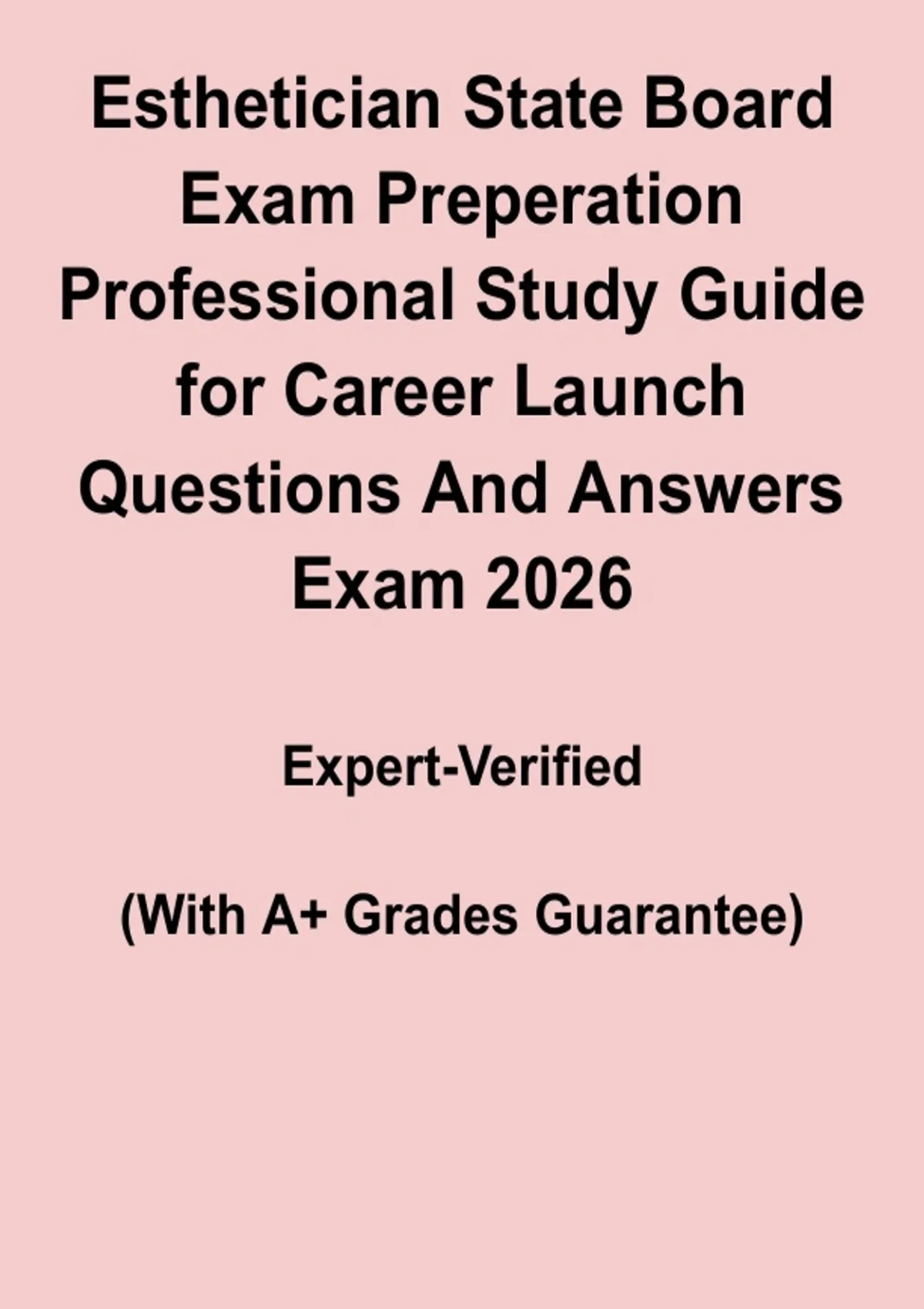 Esthetician State Board Exam Prep 2026 PDF | Professional Study Guide ...