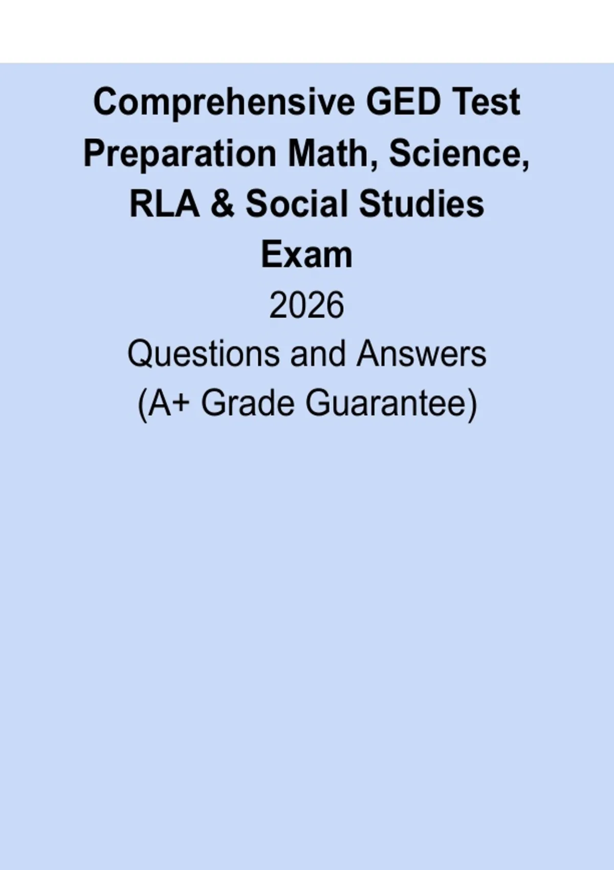 Comprehensive GED Test Prep | Math, Science, RLA & Social Studies - GED ...