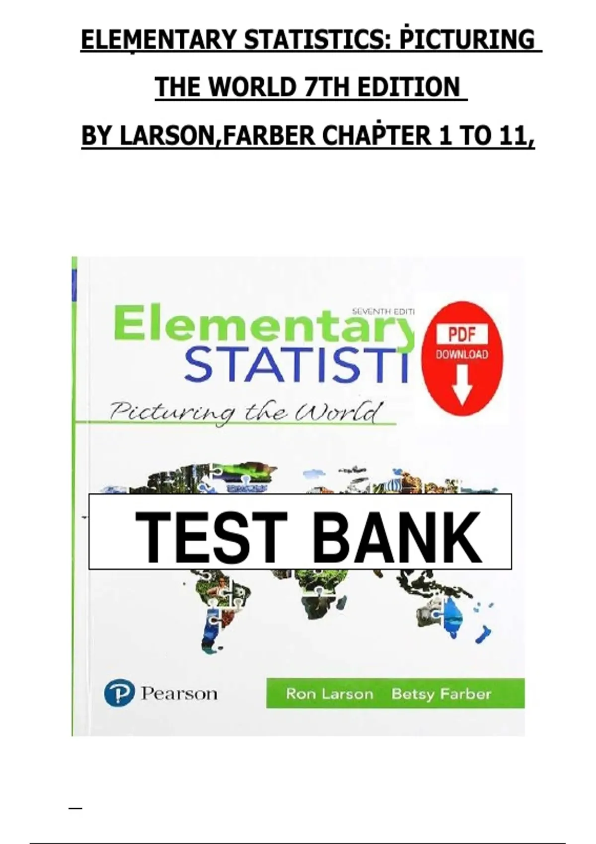 Full Solution Manual for Elementary Statistics: Picturing the World 8th ...