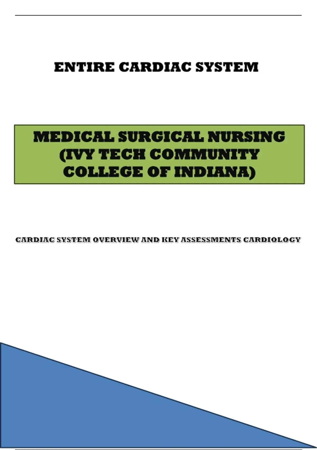 Cardiac System Overview and Key Assessments - Cardiology 101 - Medical ...