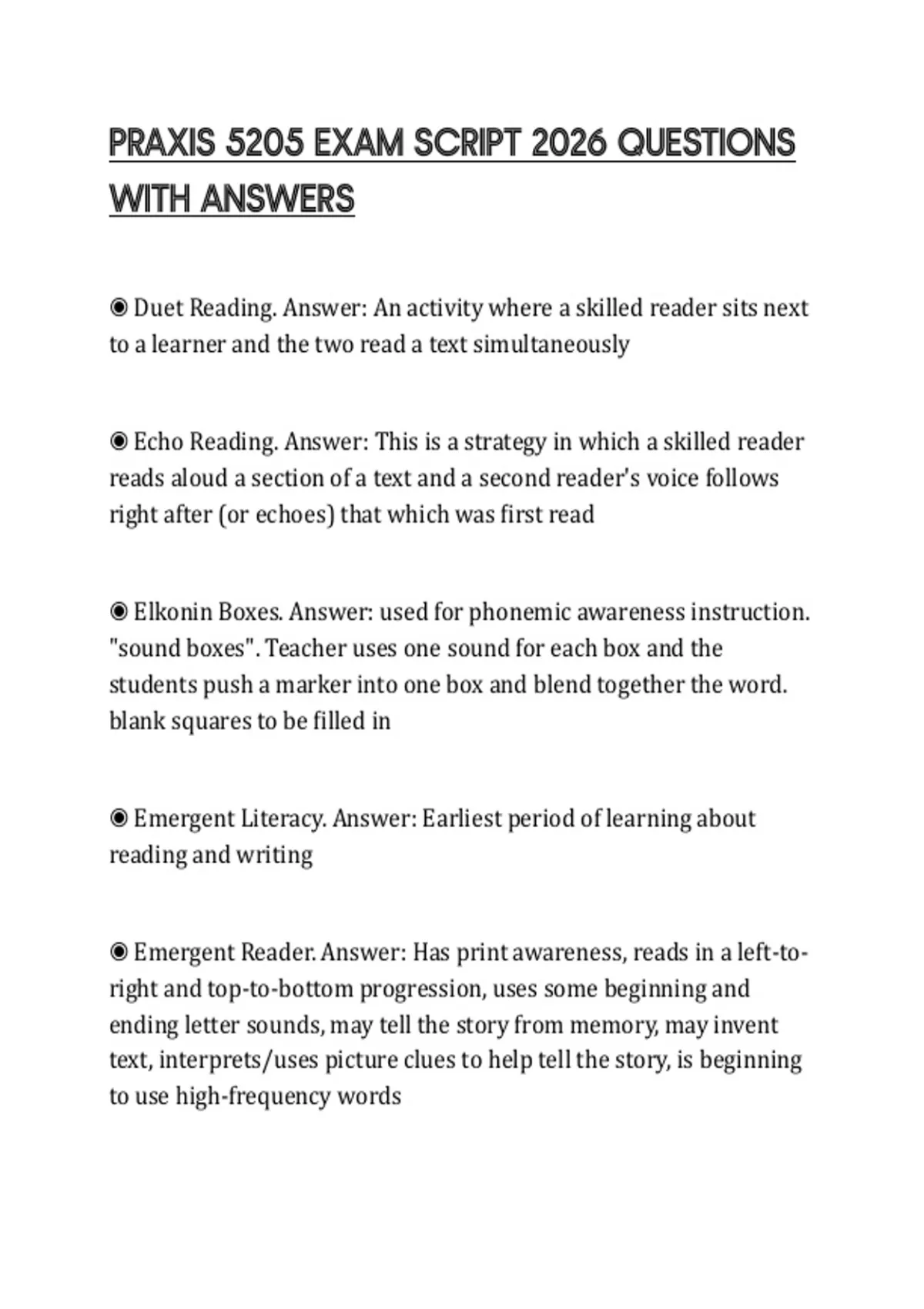 PRAXIS 5205 EXAM SCRIPT 2026 QUESTIONS WITH ANSWERS - PRAXIS 5205 ...