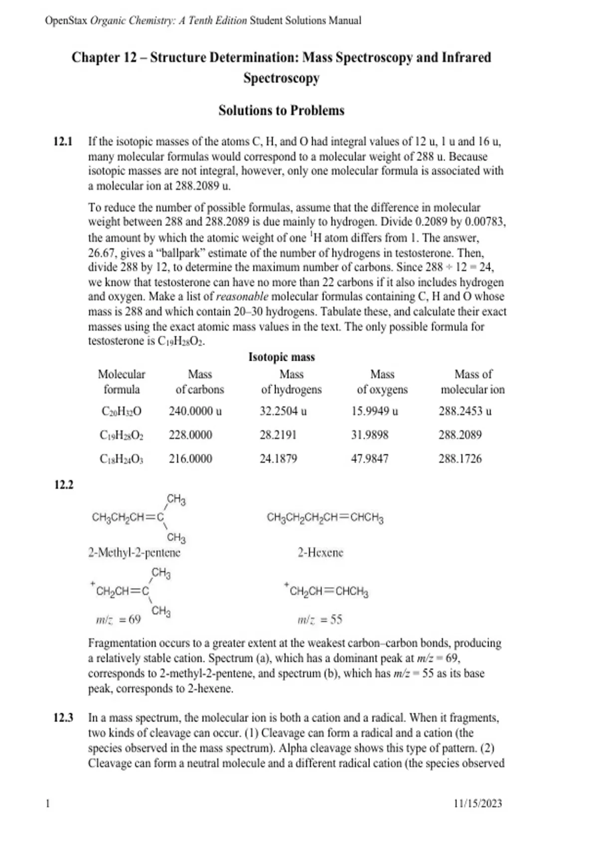 Organic Chemistry 10th Edition Chapter 12 Solution Manual 2025/ 2026 ...