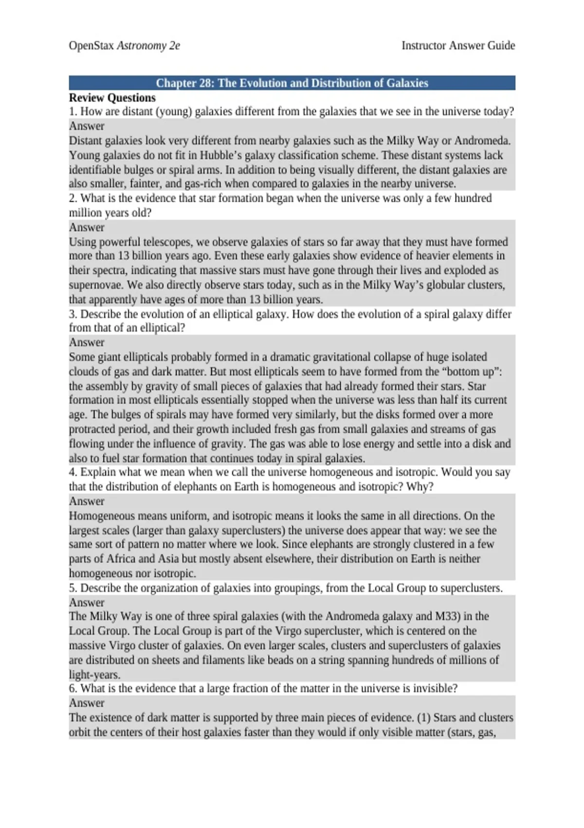 Astronomy 2nd Edition Chapter 28 Solution Manual 2025/ 2026 Complete ...