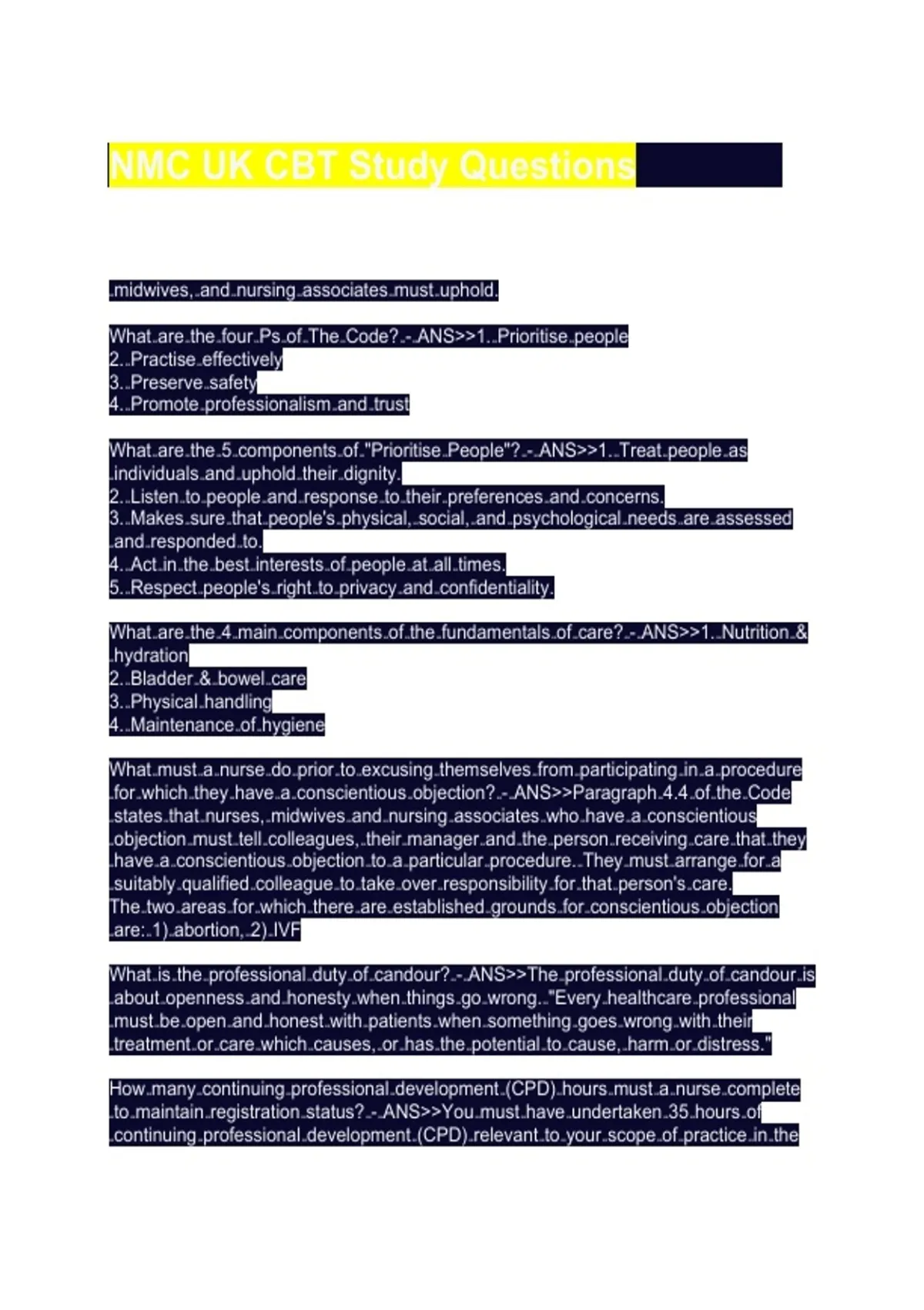 NCCQ UK THEORY PAST PAPER PRACTICE | 322 QUESTIONS | WITH COMPLETE ...