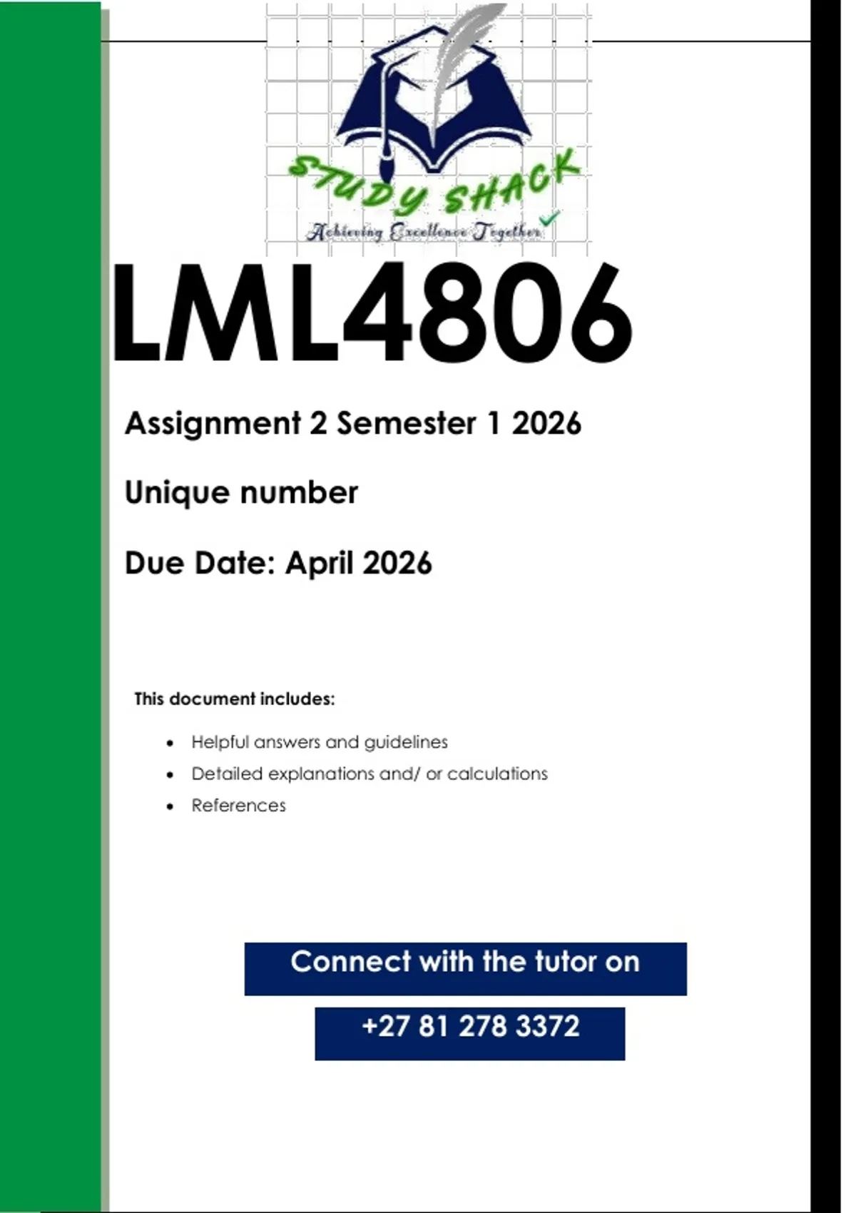 LML4806 Assignment 2 (QUALITY ANSWERS) Semester 1 2026 - Company Law ...