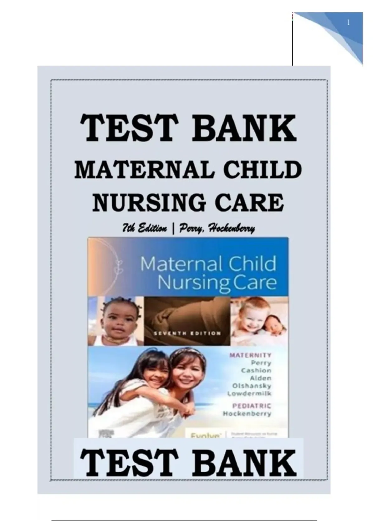 Test Bank for Maternal Child Nursing Care 7th Edition – Shannon E ...