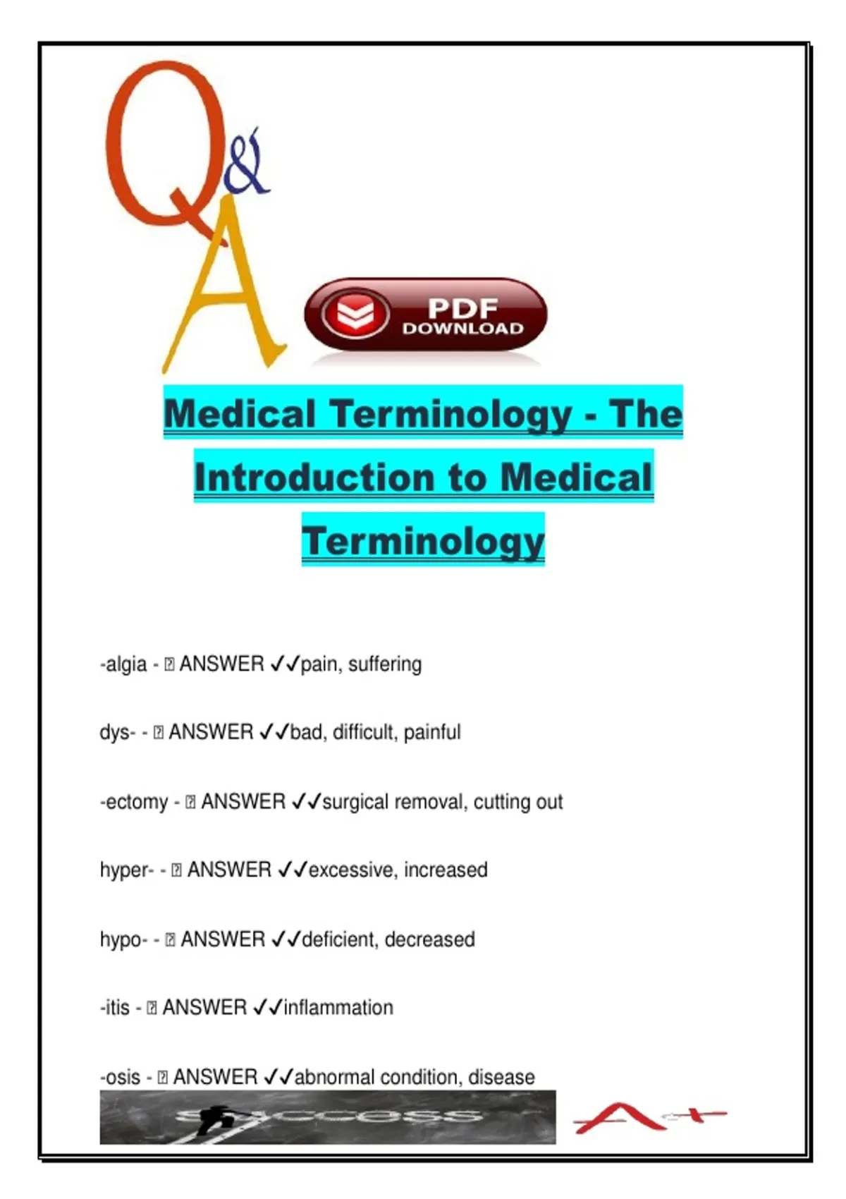 Medical Terminology 2026 – 100+ Verified Definitions and Word Parts ...