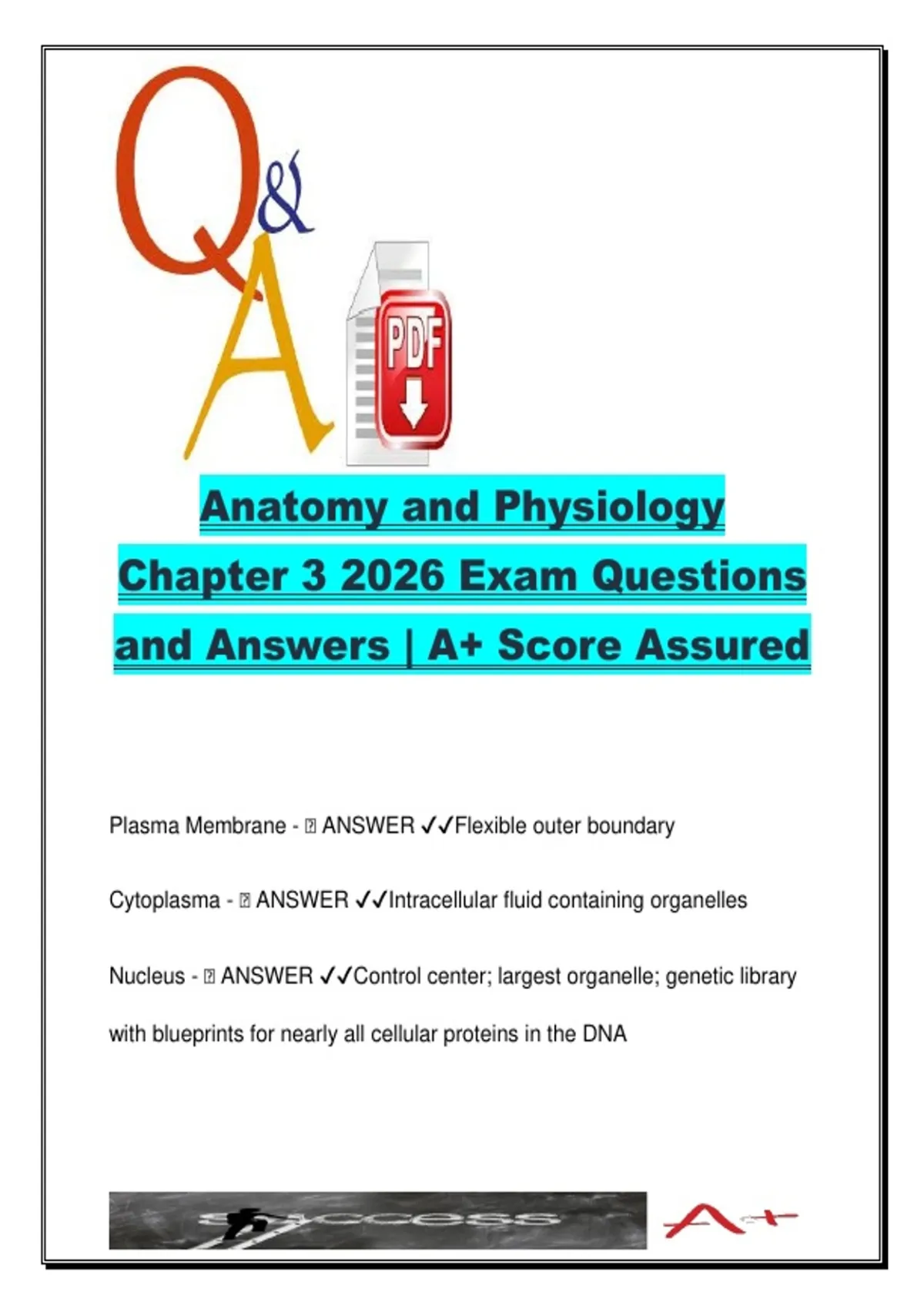Anatomy and Physiology 2026 – Chapter 3 | 60 Exam Questions with ...