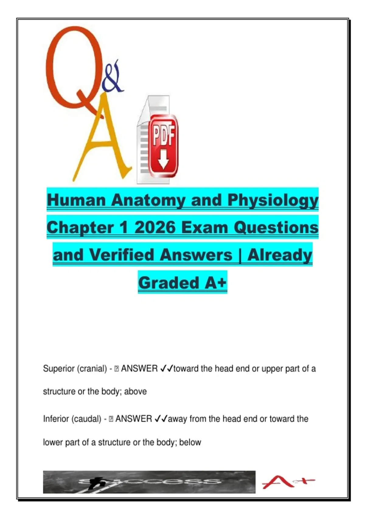 Human Anatomy and Physiology Chapter 1 – 2026 Exam Questions (100+ Q&A ...