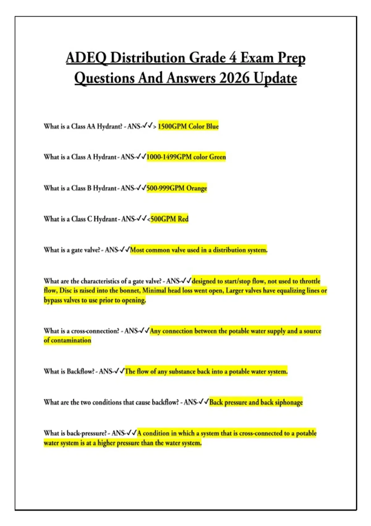 ADEQ Distribution Grade 4 Exam Prep Questions And Answers 2026 Update ...