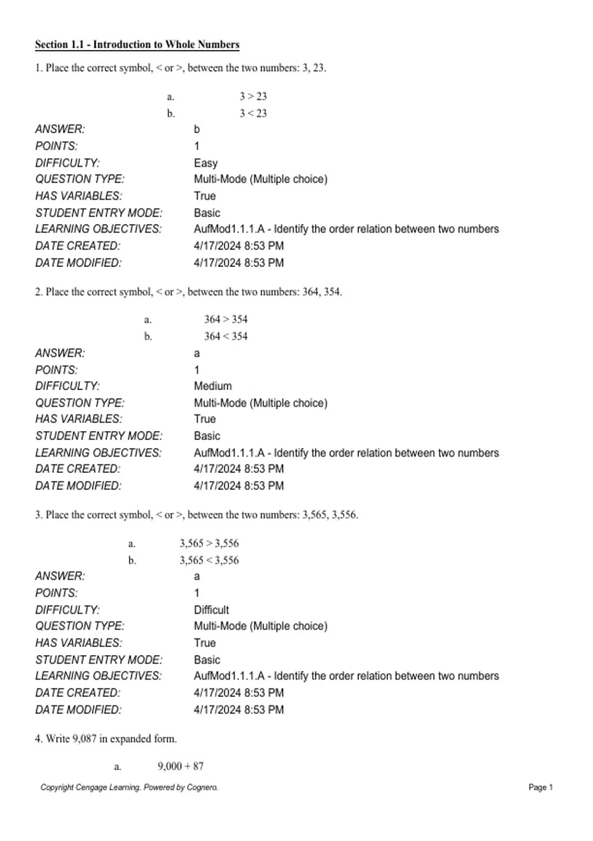 practice test bank questions, final exam : Mathematics Journey from ...