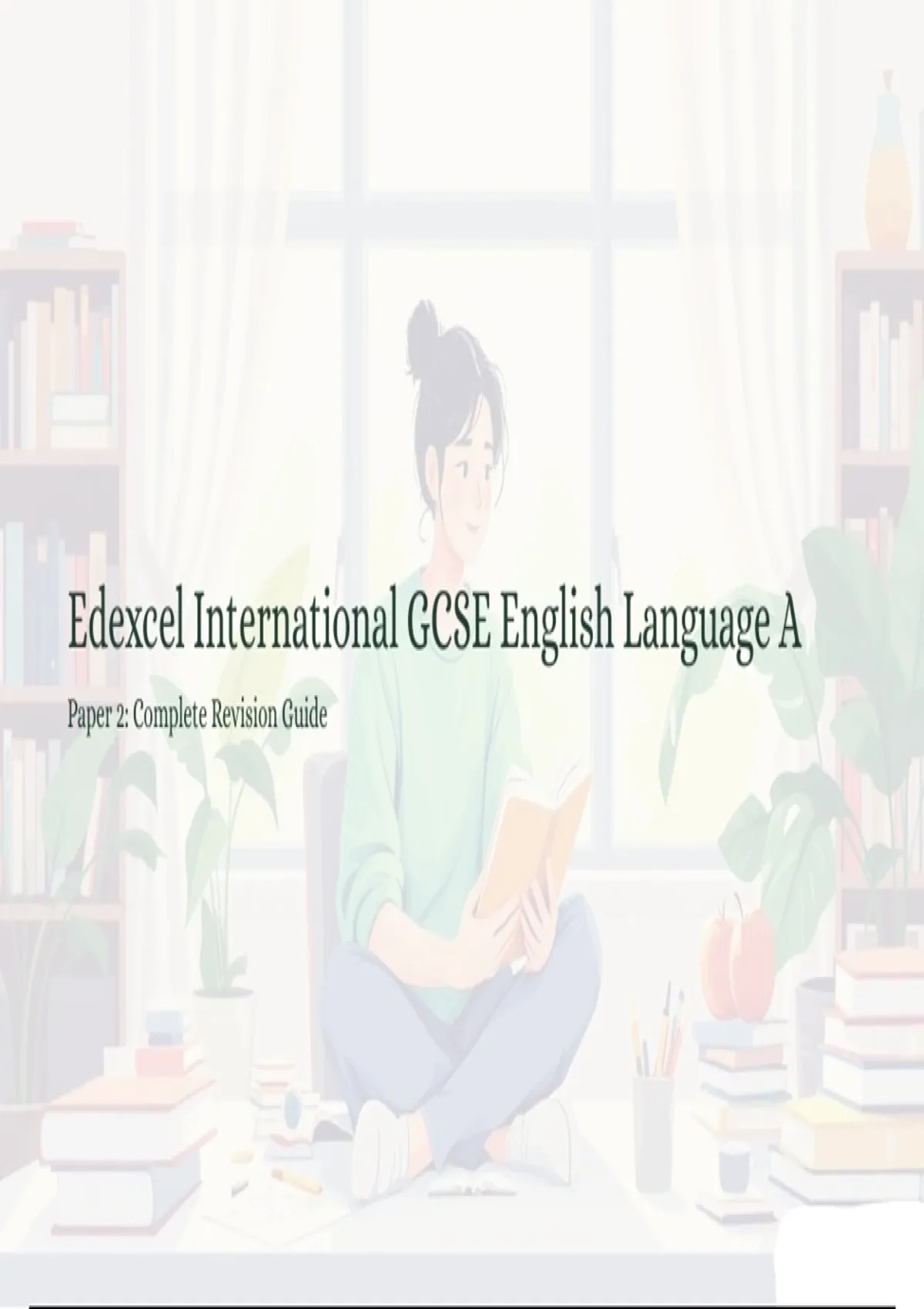 Summary Edexcel IGCSE English Language Paper 2 notes and grade 9 model ...