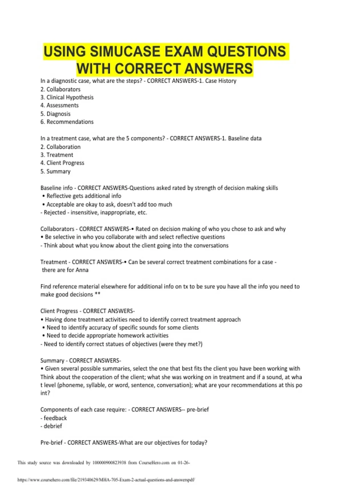 USING SIMUCASE EXAM QUESTIONS WITH CORRECT ANSWERS - SIMUCASE Don ...