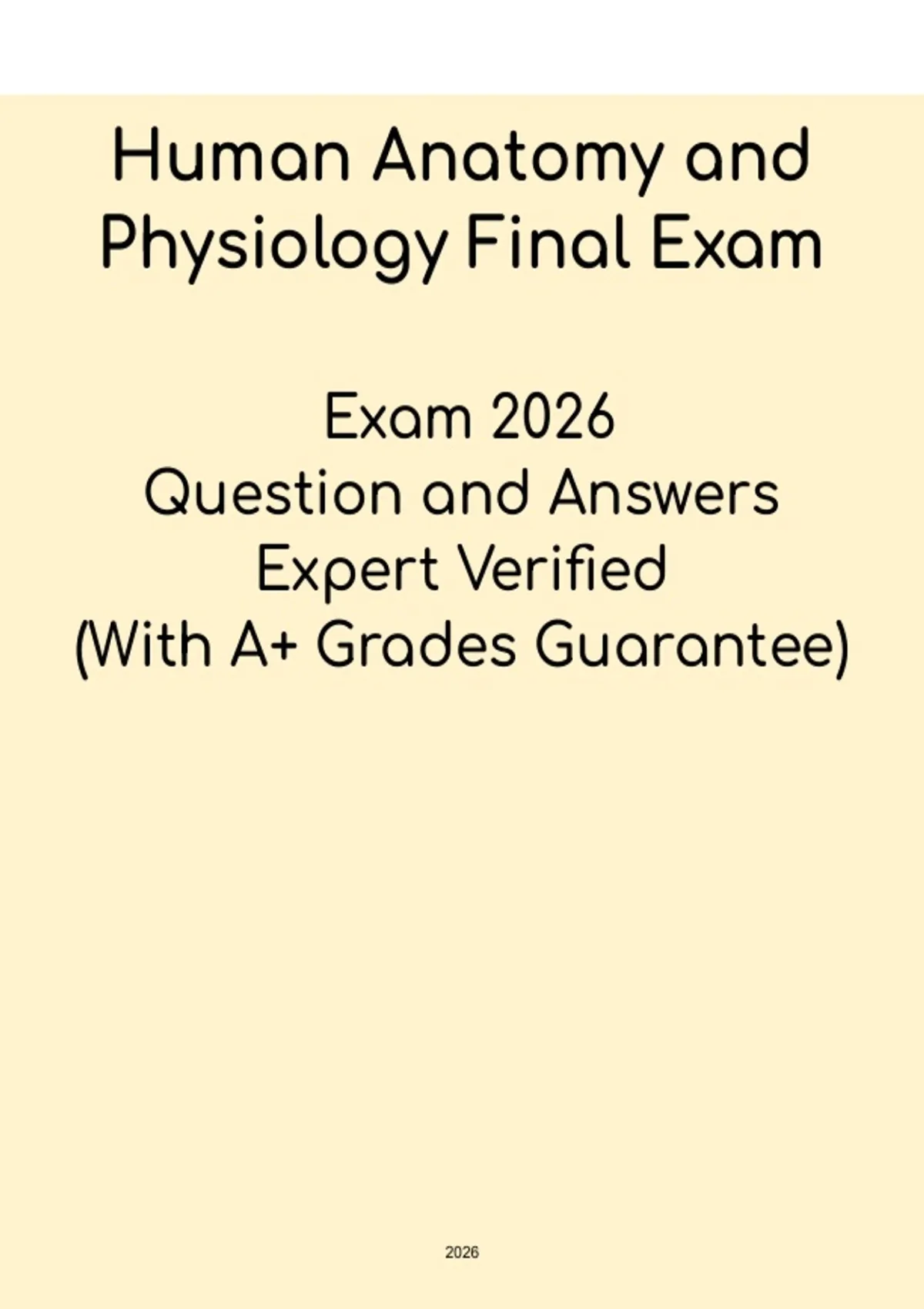 Human Anatomy & Physiology | Final Exam Study Guide - Anatomy and ...
