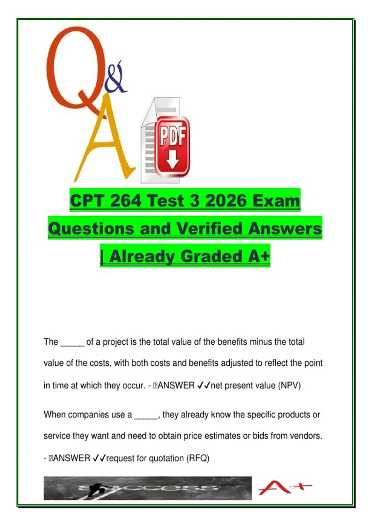 CPT 264 Test 3 Exam Questions and Verified Answers (120 Questions ...