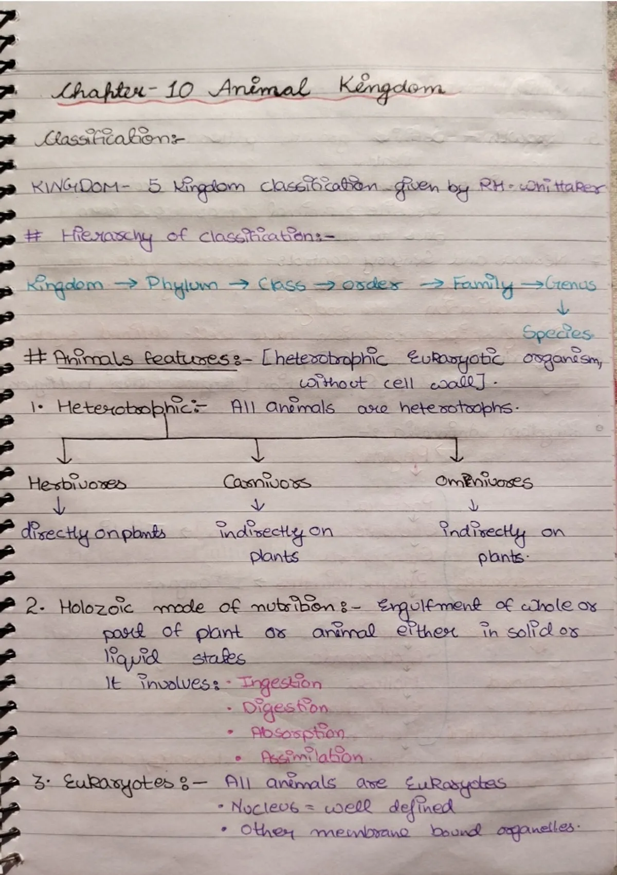 Animal kingdom CBSE/NCERT Biology Class - 11 - Biology - Stuvia US