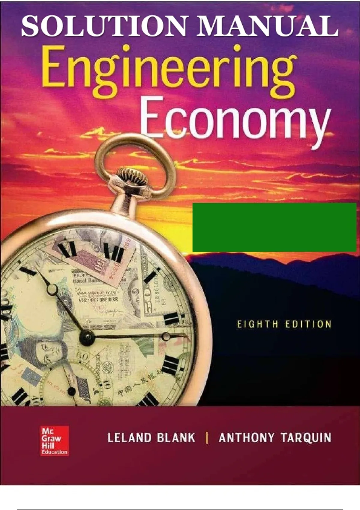 Solutions Manual for Engineering Economy 8th Edition by Leland Blank ...